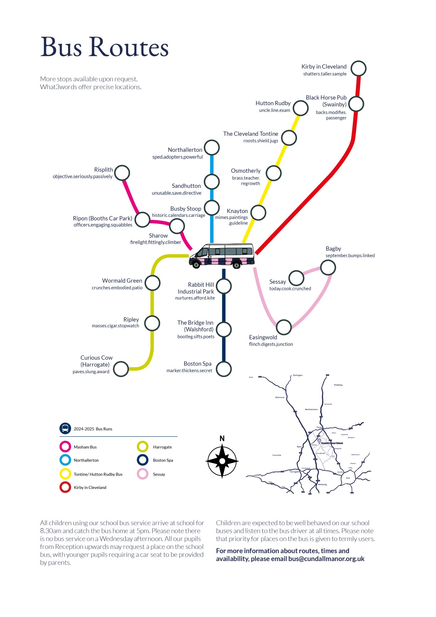 Bus Routes Cundall Manor School - Transport